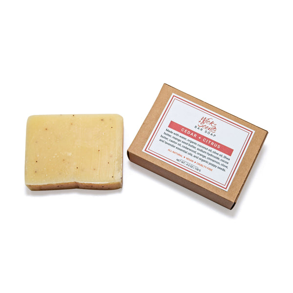 Cedar + Citrus Vegan Bar Soap | Cedar + Citrus Soap | Wicks + Scents ...
