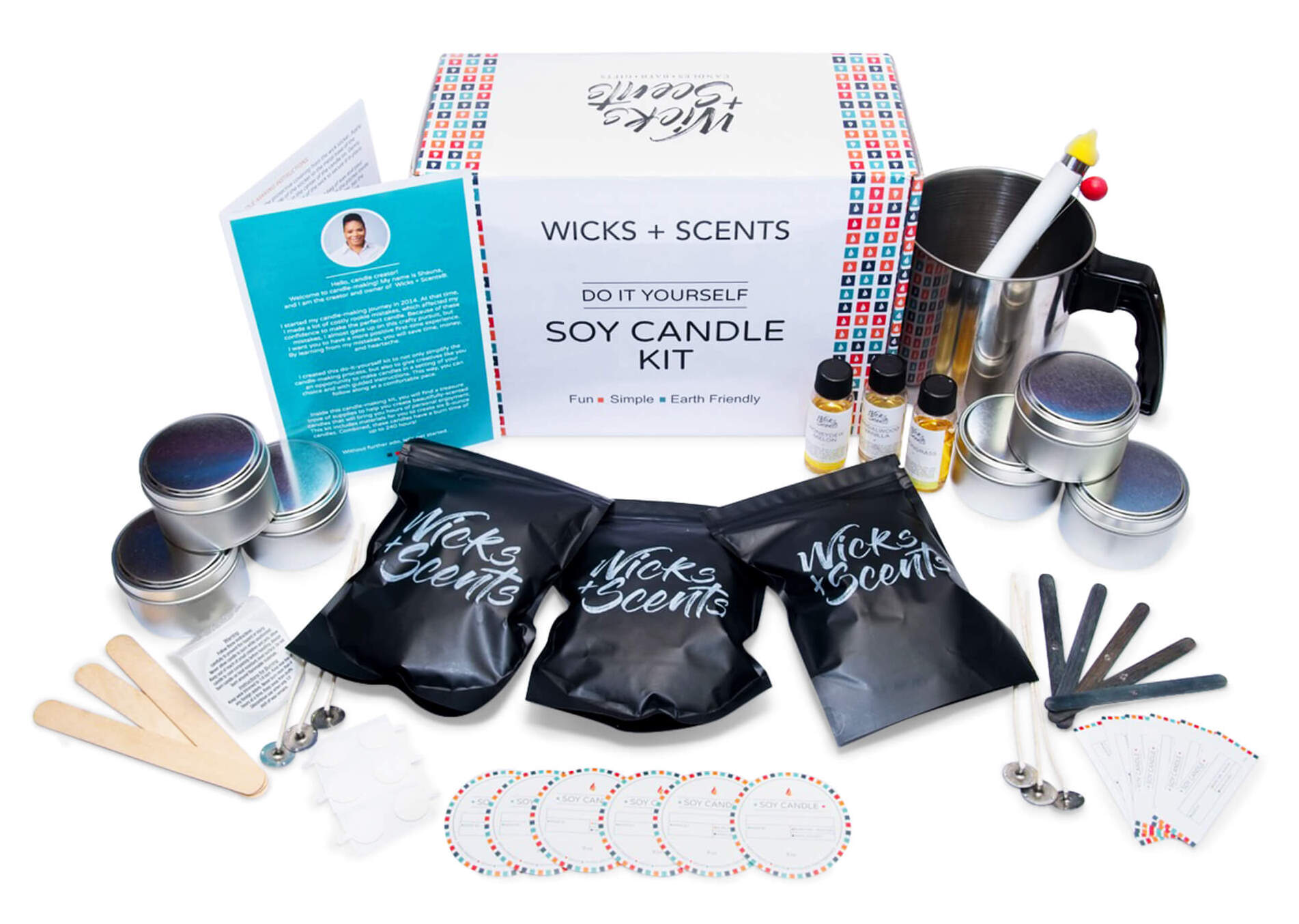 Candle Making Kit | Soy Candle Kit | Wicks + Scents – Wicks + Scents